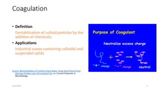Coagulation & flocculation in wastewater treatment | PPTX
