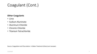 Coagulation & flocculation in wastewater treatment | PPTX