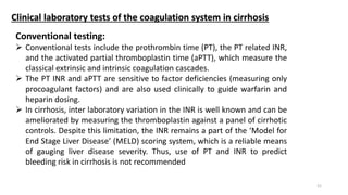 Coagulation in cirrhosis | PPTX
