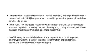 Coagulation in cirrhosis | PPTX