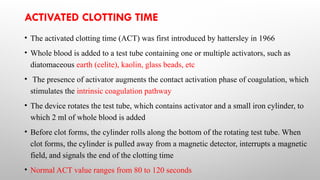 coagulation management in cardiac surgery | PPTX