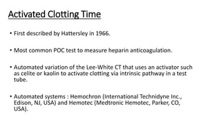 Coagulation monitoring and teg | PPTX