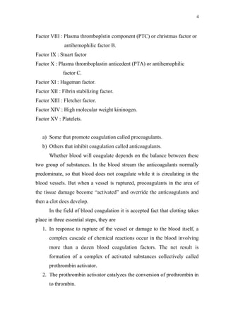 Coagulation of blood | DOC