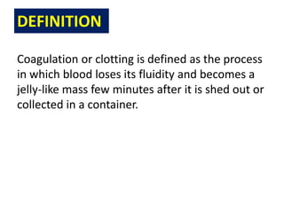 Coagulation of Blood | PPTX