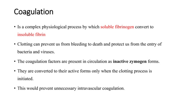Coagulation pathway.pptx | Blood Disorders | Diseases and Conditions