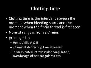 Coagulation profile and its uses | PPTX