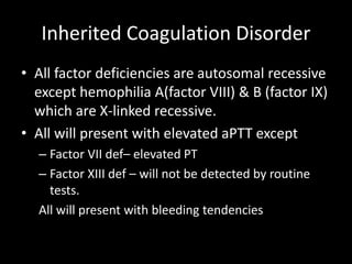 Coagulation profile and its uses | PPTX