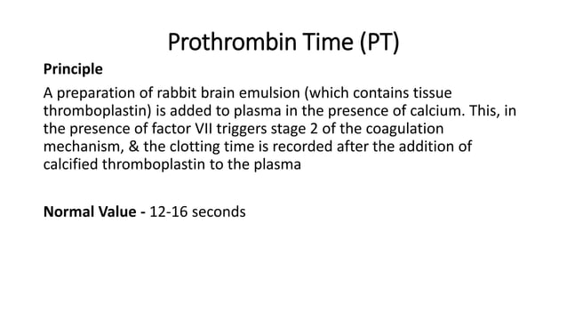 Coagulation profile | PPTX | Blood Disorders | Diseases and Conditions