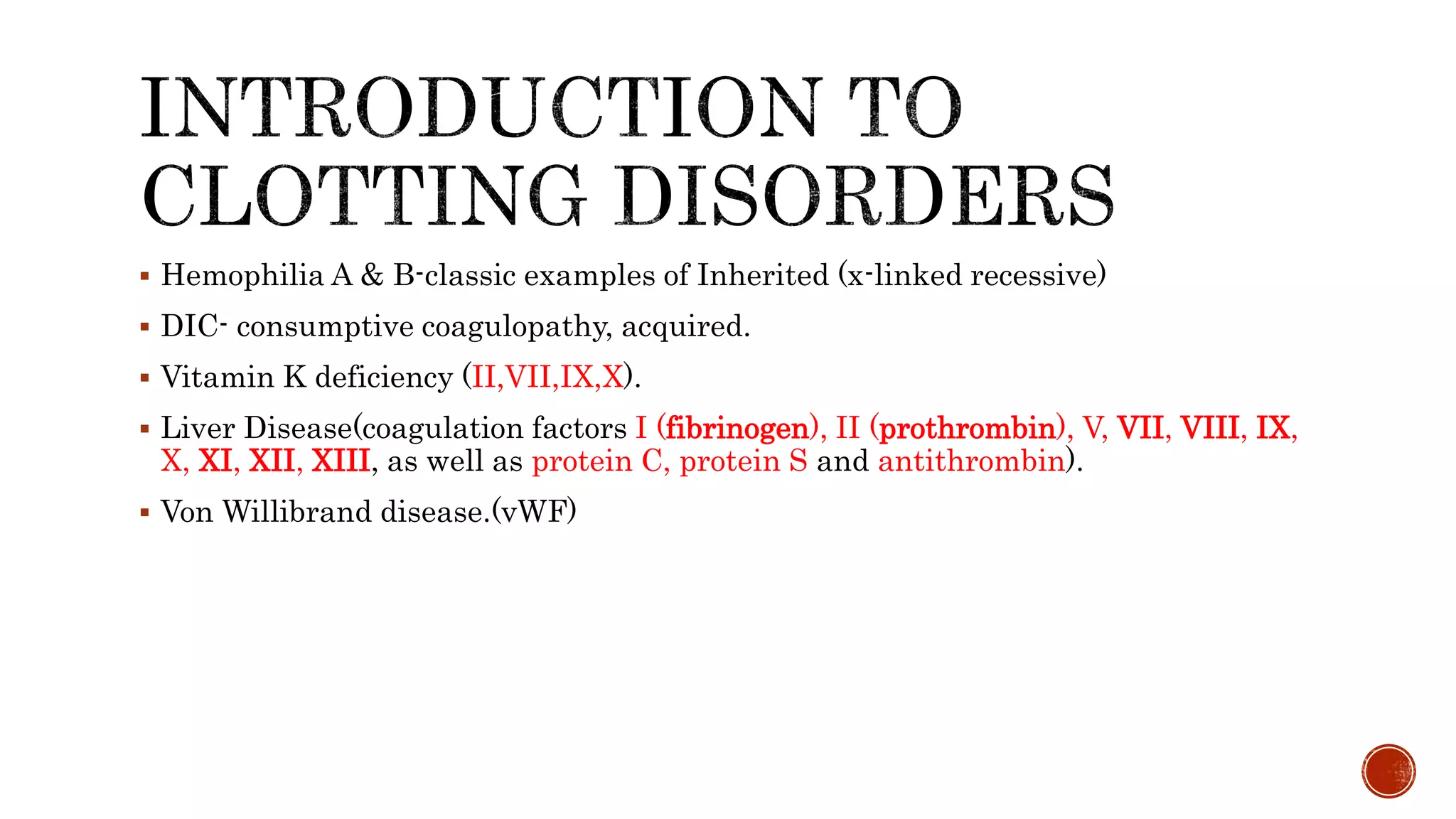 Coagulation disorders Pathology. Dr. Umme HAbiba | PPTX
