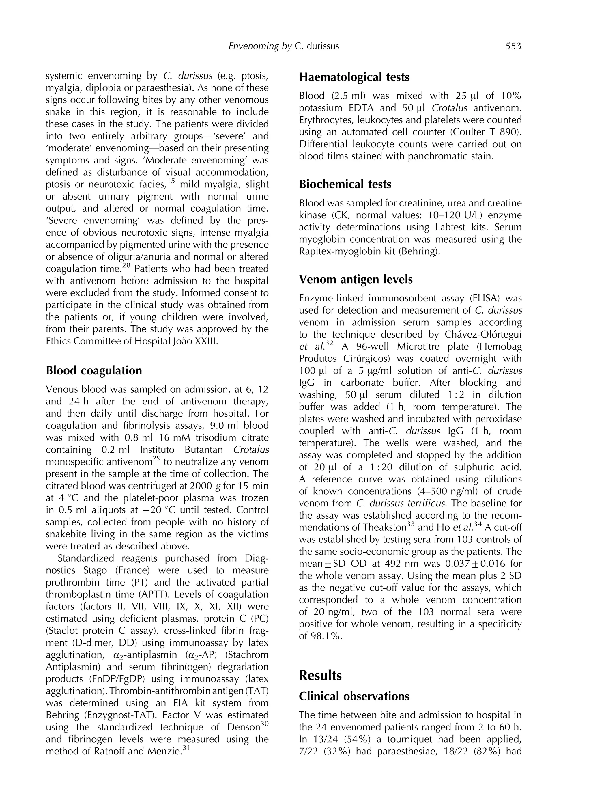 Coagulopathy Following Snake Bite | PDF