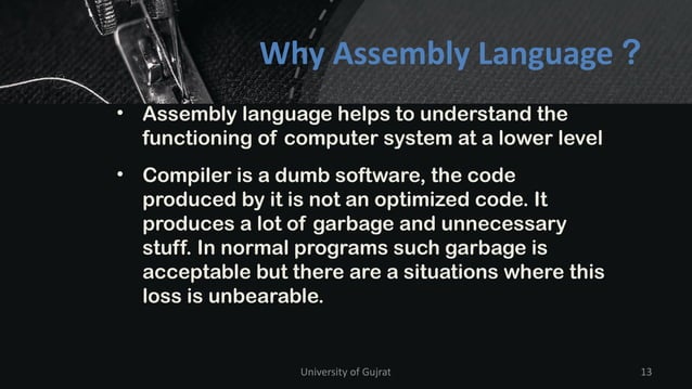 Computer Organization and assembly language | PPT