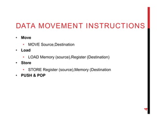 Coal 6 instruction in assembly languages in Assembly Programming | PDF