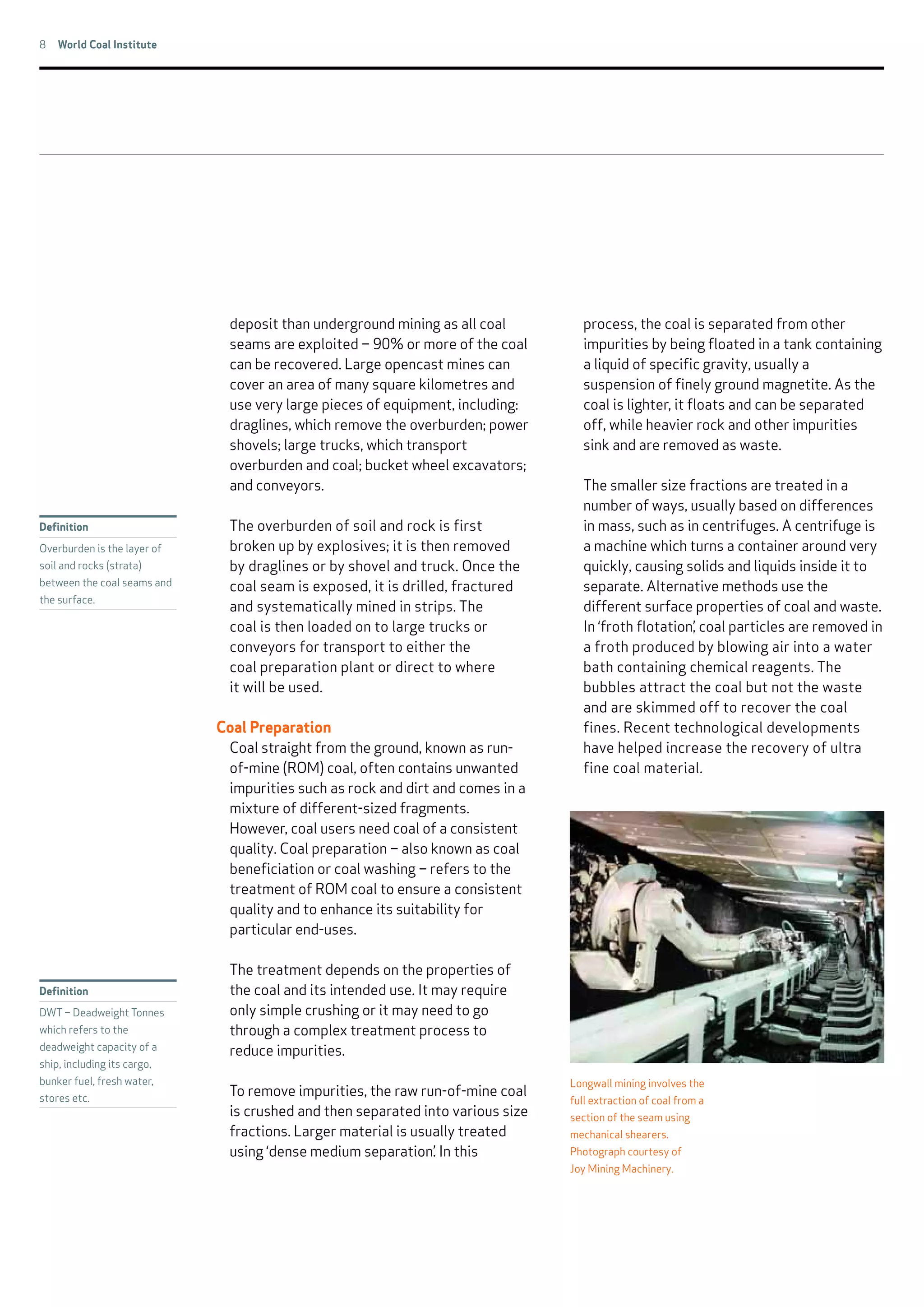 Coal resource-overview-of-world-coal-institute--report-2009 | PDF