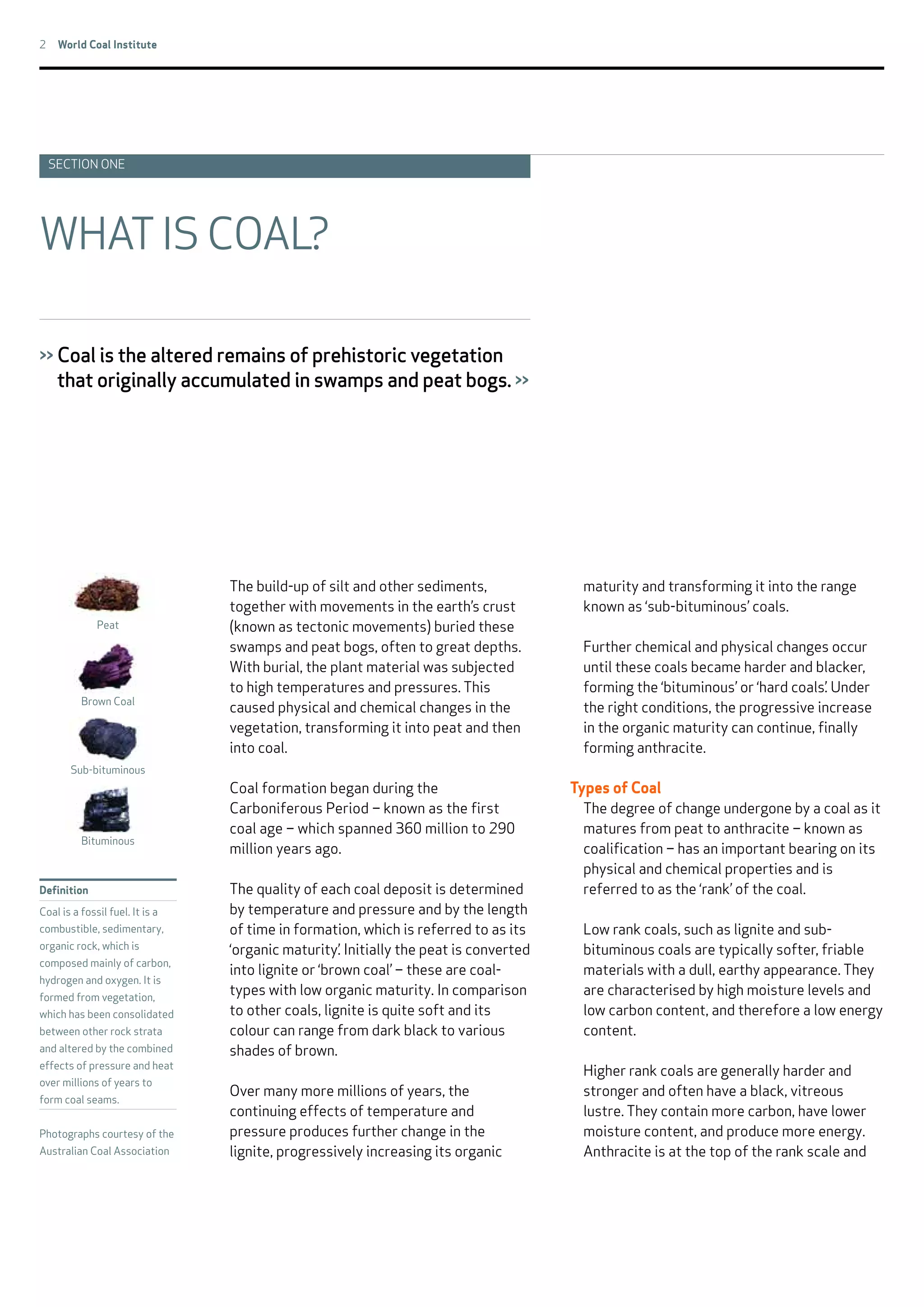 Coal resource-overview-of-world-coal-institute--report-2009 | PDF