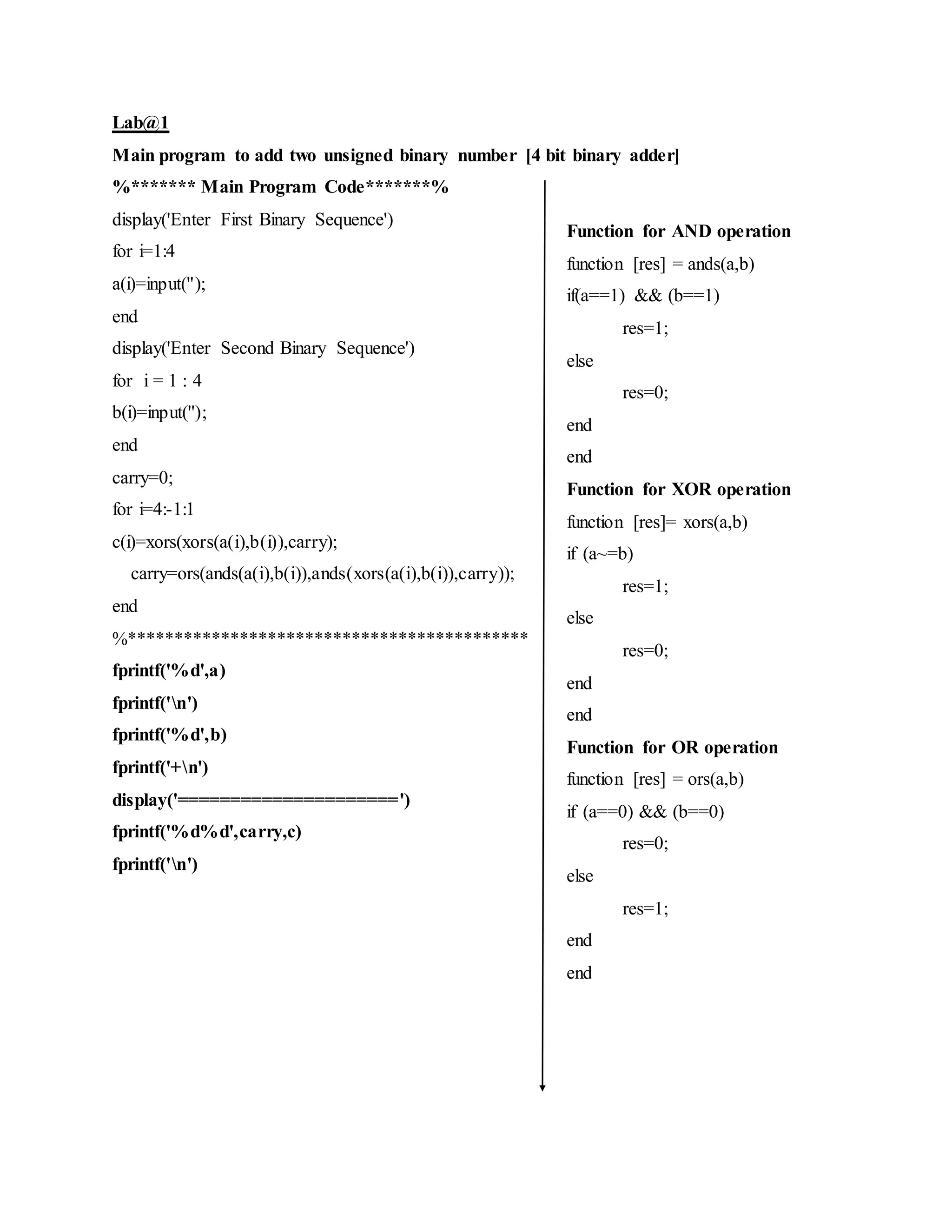 Computer Architecture and Organization lab with matlab | DOCX | Programming Languages | Computing