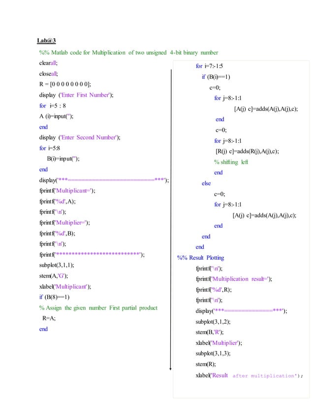 Computer Architecture and Organization lab with matlab | PDF