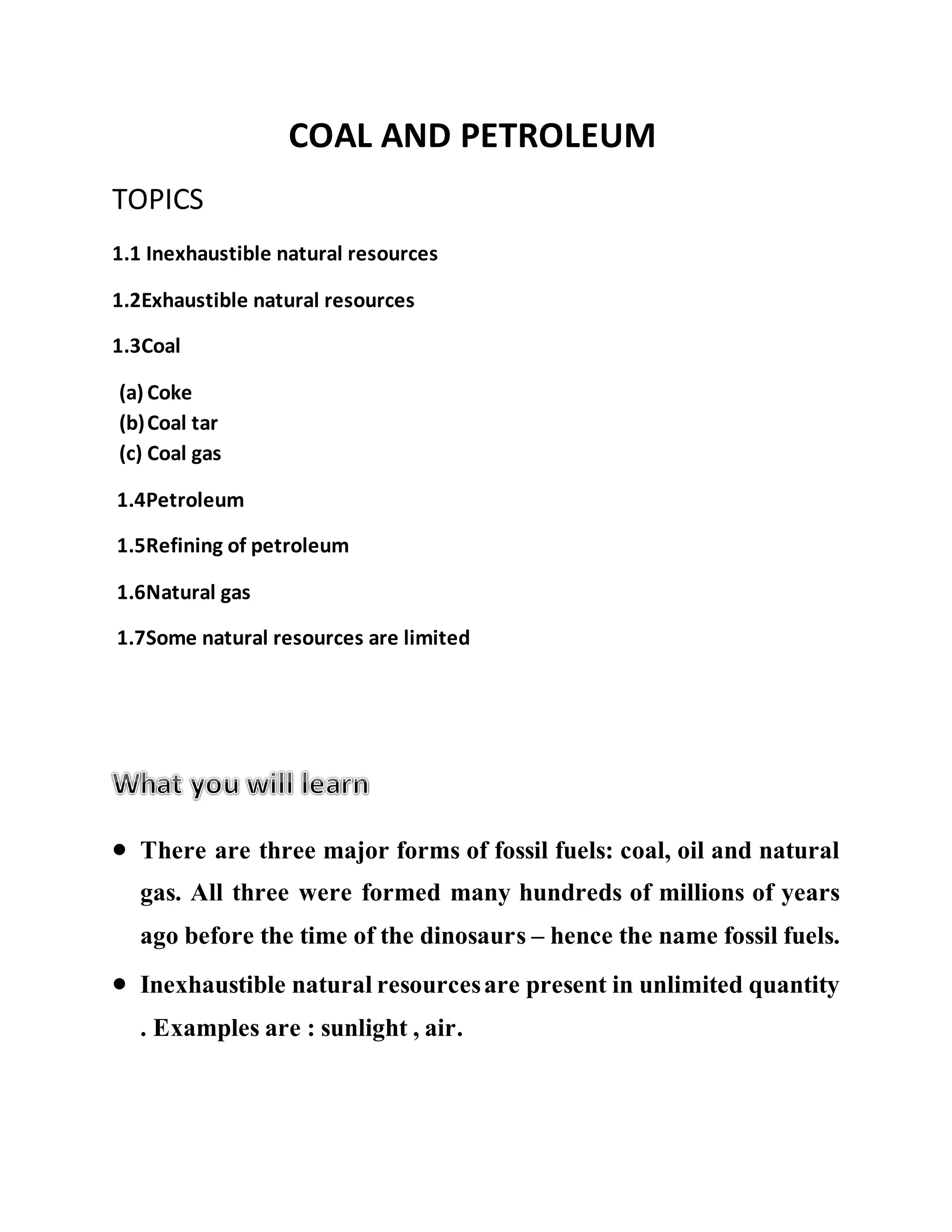 Coal and petroleum. | PDF