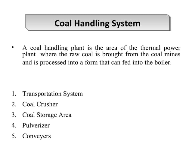 Coal based power plant | PPT