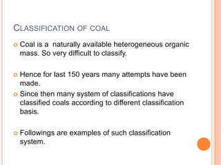 Coal classification | PPTX