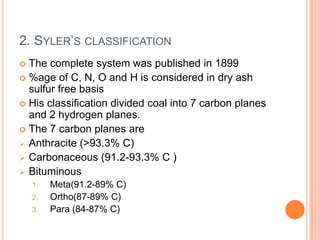 Coal classification | PPTX | Chemistry | Science