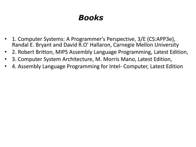 COA Lecture 01(Introduction).pptx | Computing | Technology & Computing