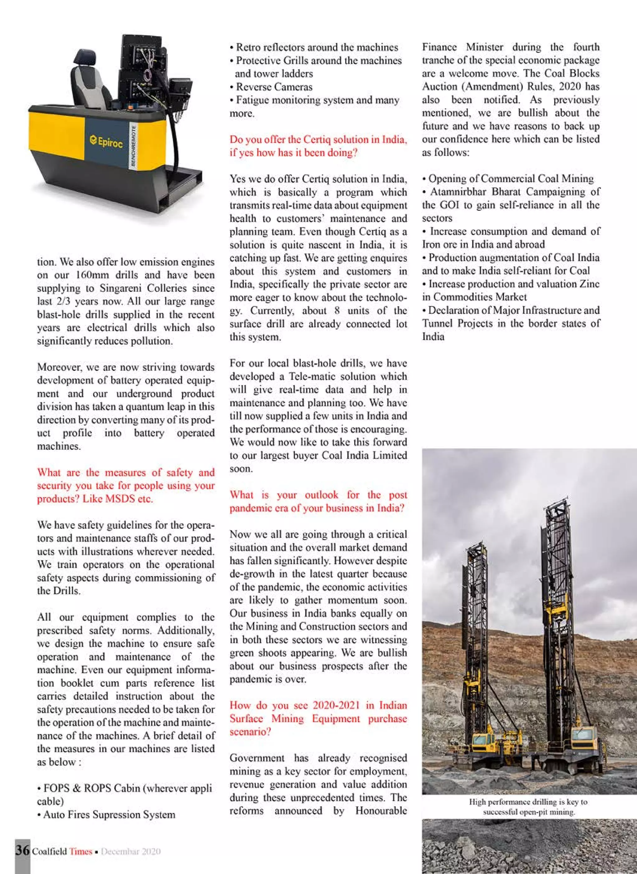 Coalfiled Times Mining Magazine December Edition 2020 | PDF