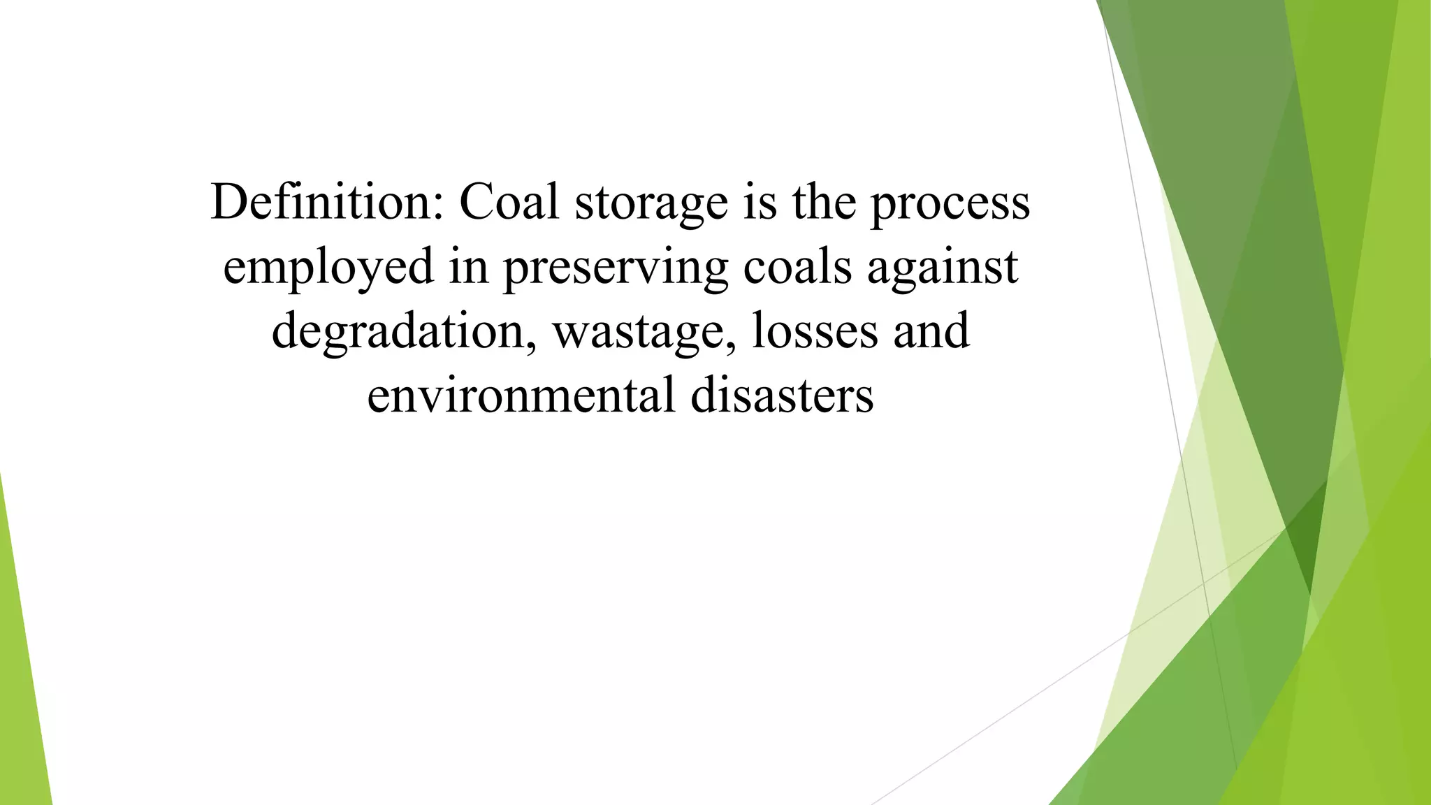 Coal handling and storage | PDF