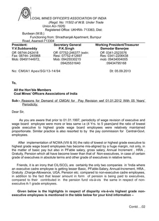 Coal india officers association appeal | RTF