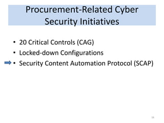 Leveraging Federal Procurement to Improve Cyber Security | PPT