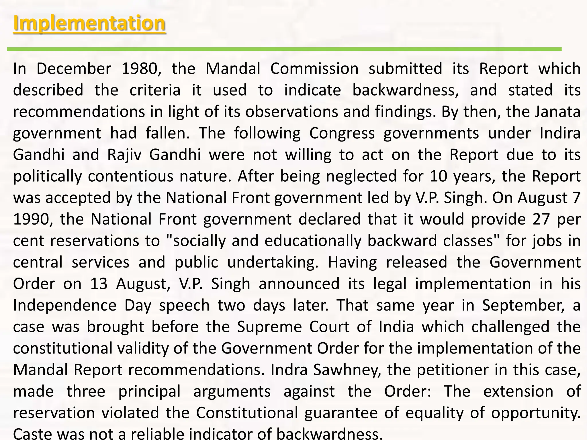 Coalition Politics & Mandal Commission | PPTX