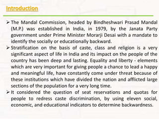 Coalition Politics & Mandal Commission | PPTX