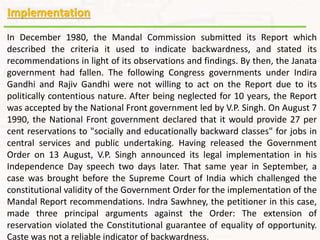 Coalition Politics & Mandal Commission | PPTX