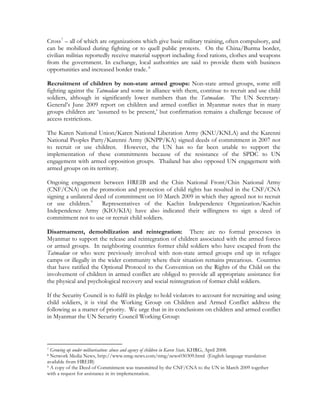 Coalition to stop the use of child soldiers | PDF