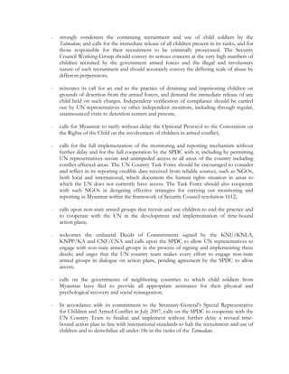 Coalition to stop the use of child soldiers | PDF
