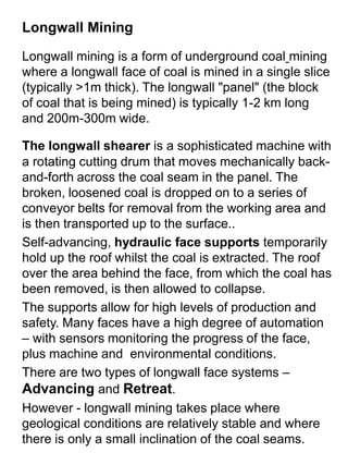Coal Lectures Series Mining Technology Presentation | PPTX