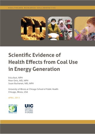 Scientific Evidence of Health Effects from Coal Use in Energy ...