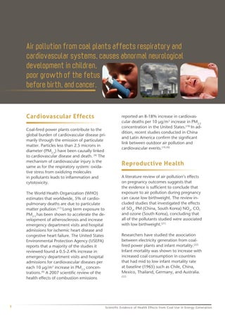 Scientific Evidence of Health Effects from Coal Use in Energy ...