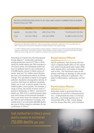 Scientific Evidence of Health Effects from Coal Use in Energy ...