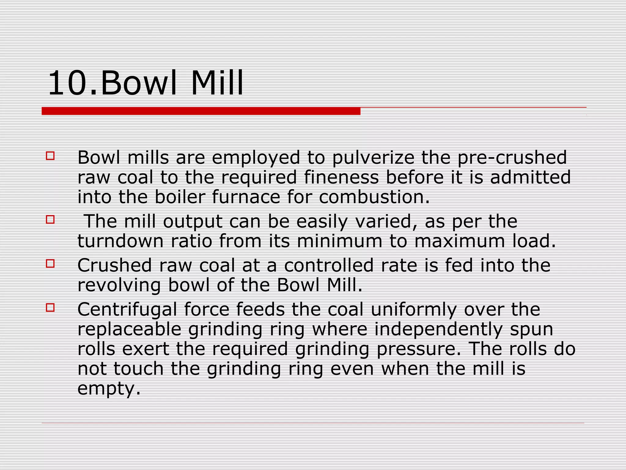 Coal mill pulverizer in thermal power plants | PPT