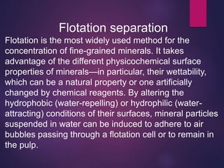Coal mineral processing | PPTX