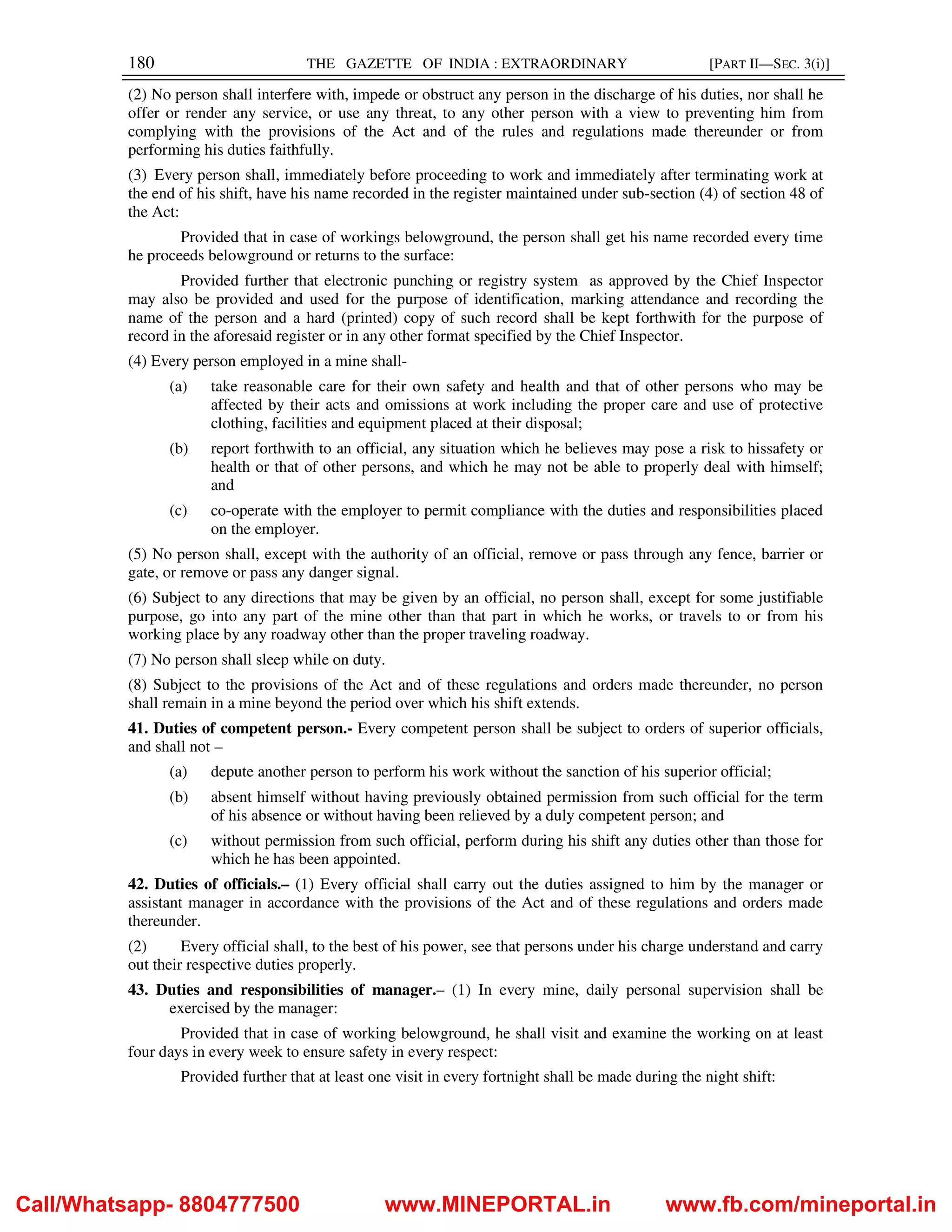 Coal mine regulations 2017 (eng) 424 | PDF