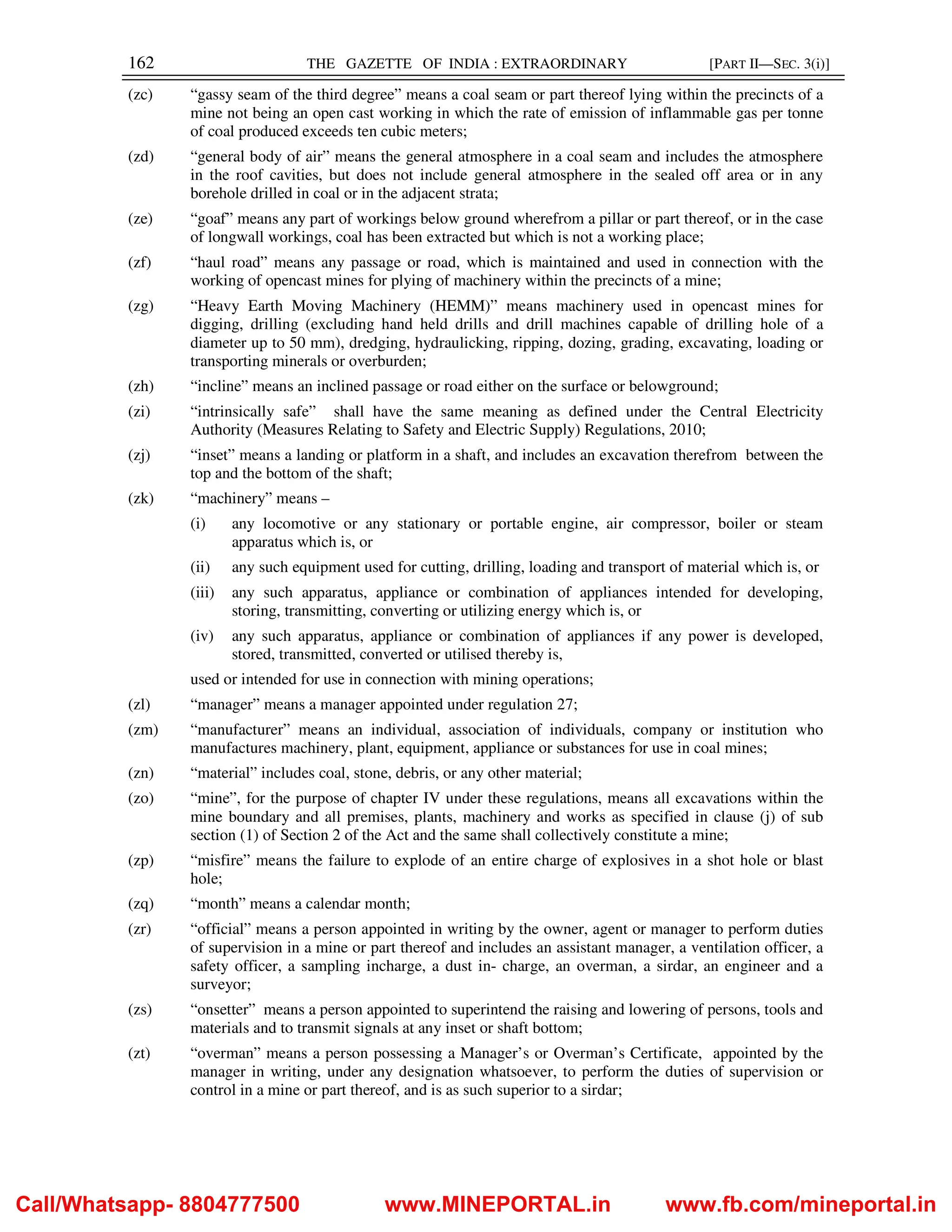 Coal mine regulations 2017 (eng) 424 | PDF