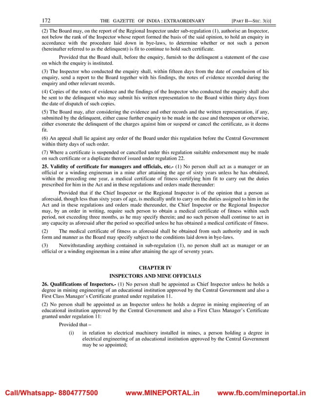 Coal mine regulations 2017 (eng) 424 | PDF