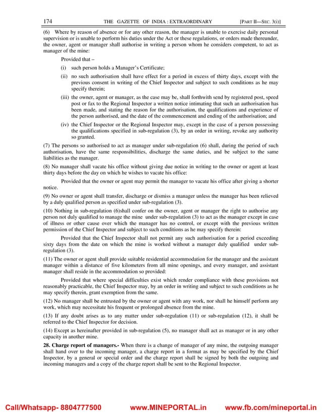 Coal mine regulations 2017 (eng) 424 | PDF