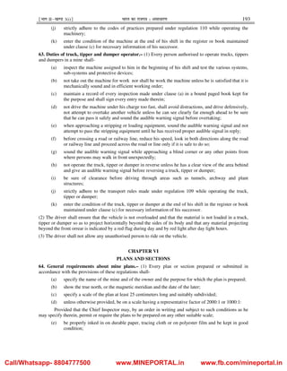 Coal mine regulations 2017 (eng) 424 | PDF