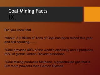 Coal Mining - Effects on BioGeoChemical Cycles - Semirara Mining | PPTX