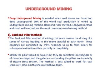 Coal mining methods | PPT