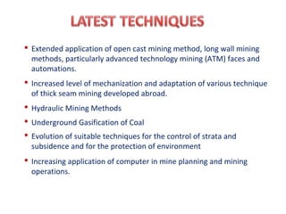 Coal mining methods | PPT