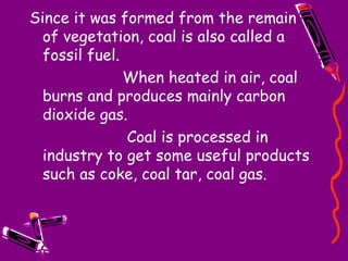 Coal n petroleum | PPT | Chemistry | Science