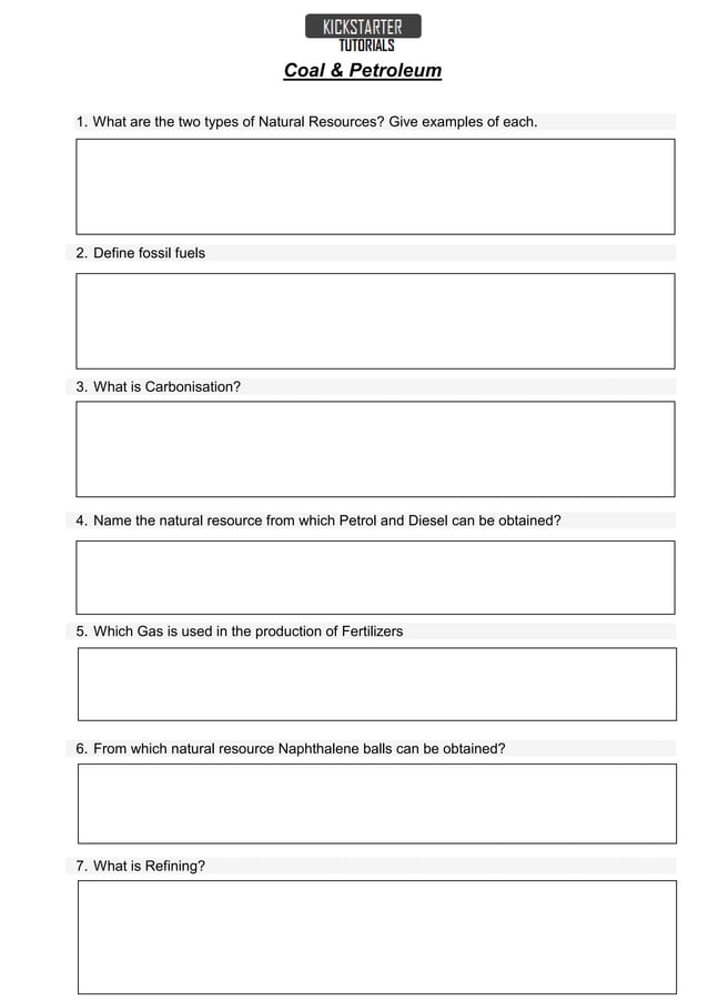 Coal & Petroleum (Grade 8 - Science) | PDF